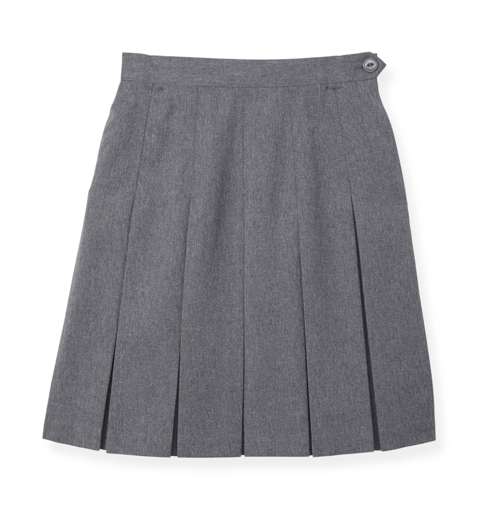 Grey Box Pleat Skirt