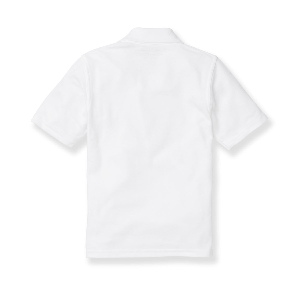 White Short Sleeve Interlock Polo Shirt